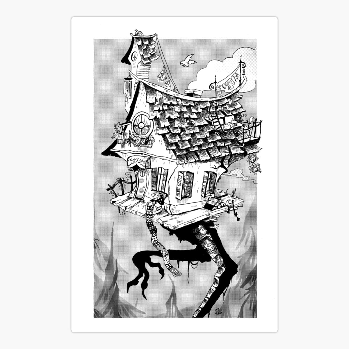 Onim Baba Yaga Sticker, Phone Decal Water Bottle Stickers Car Decals ...