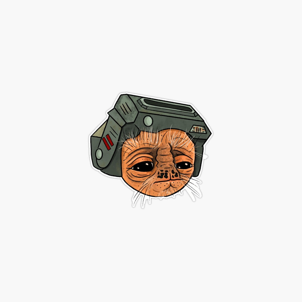 Onim Babu Frik Illustration Sticker - Walmart.com