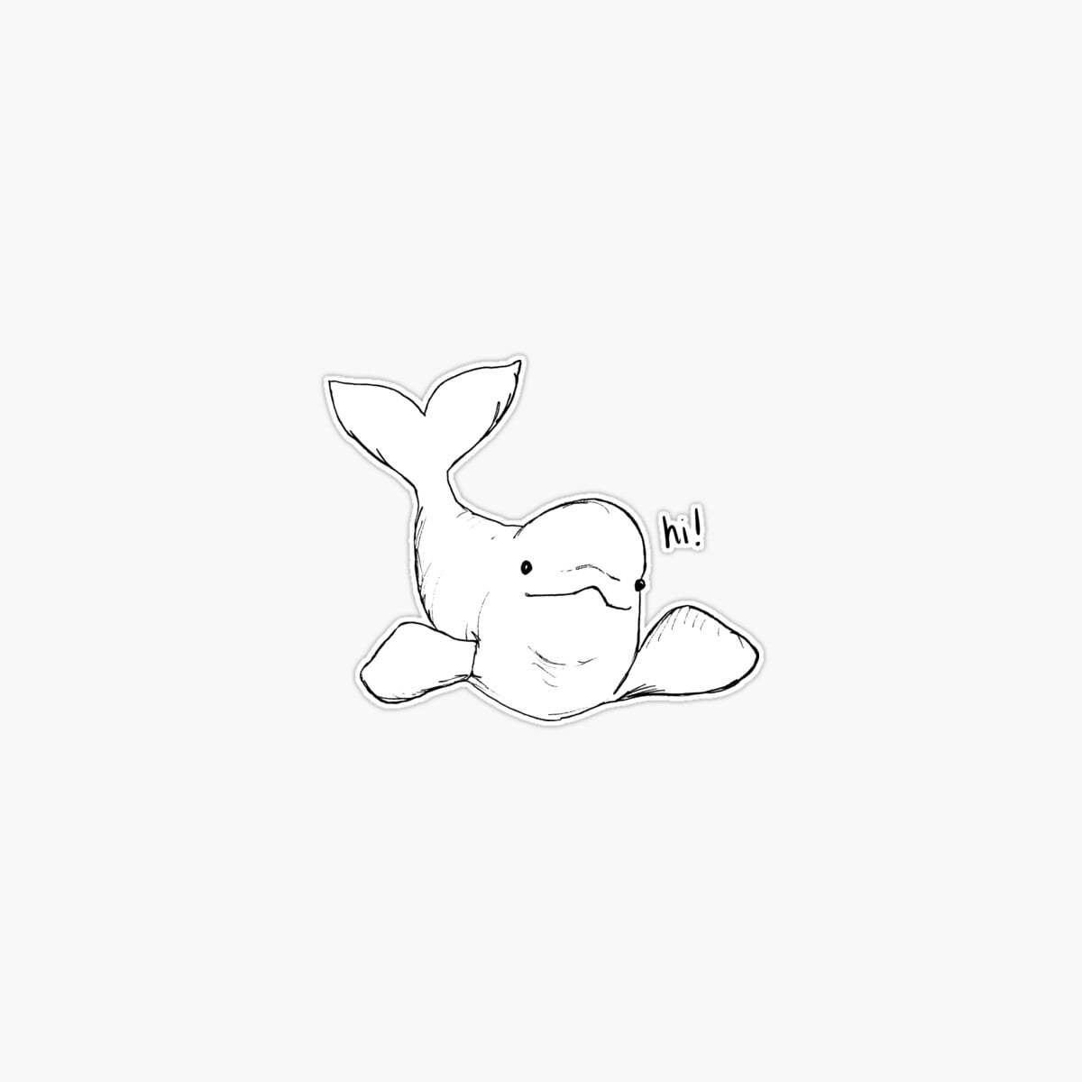 Onim Baby Beluga Sticker - Walmart.com