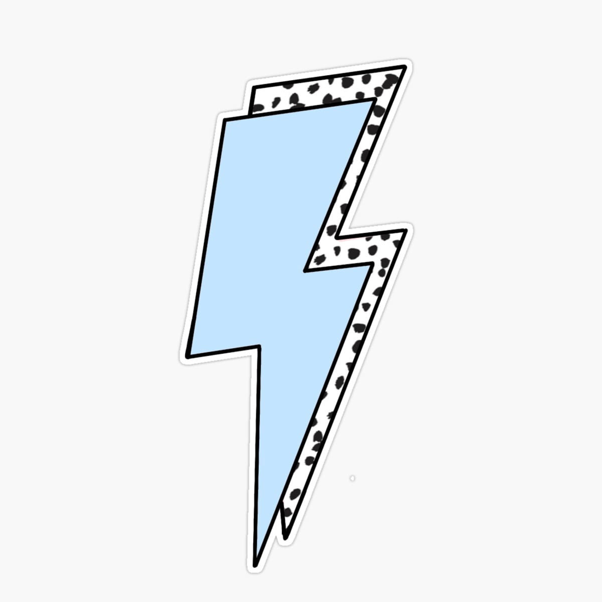 Onim Baby Blue Dot Lightning Bolt Sticker, Phone Decal Water Bottle ...