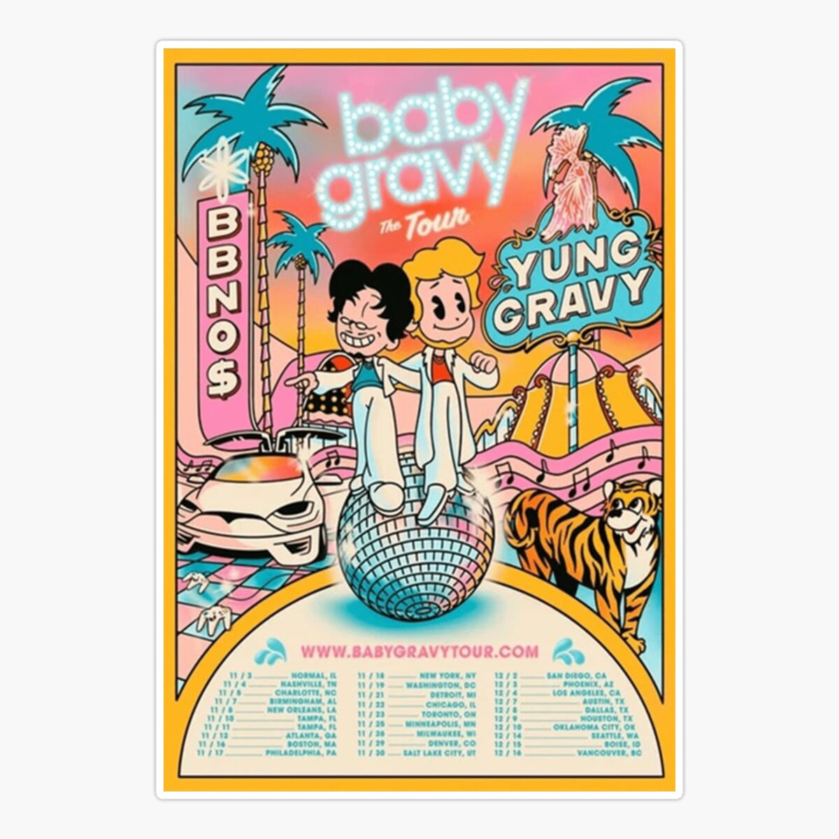 Onim Baby Gravy Tours Sticker, Phone Decal Water Bottle Stickers Car ...