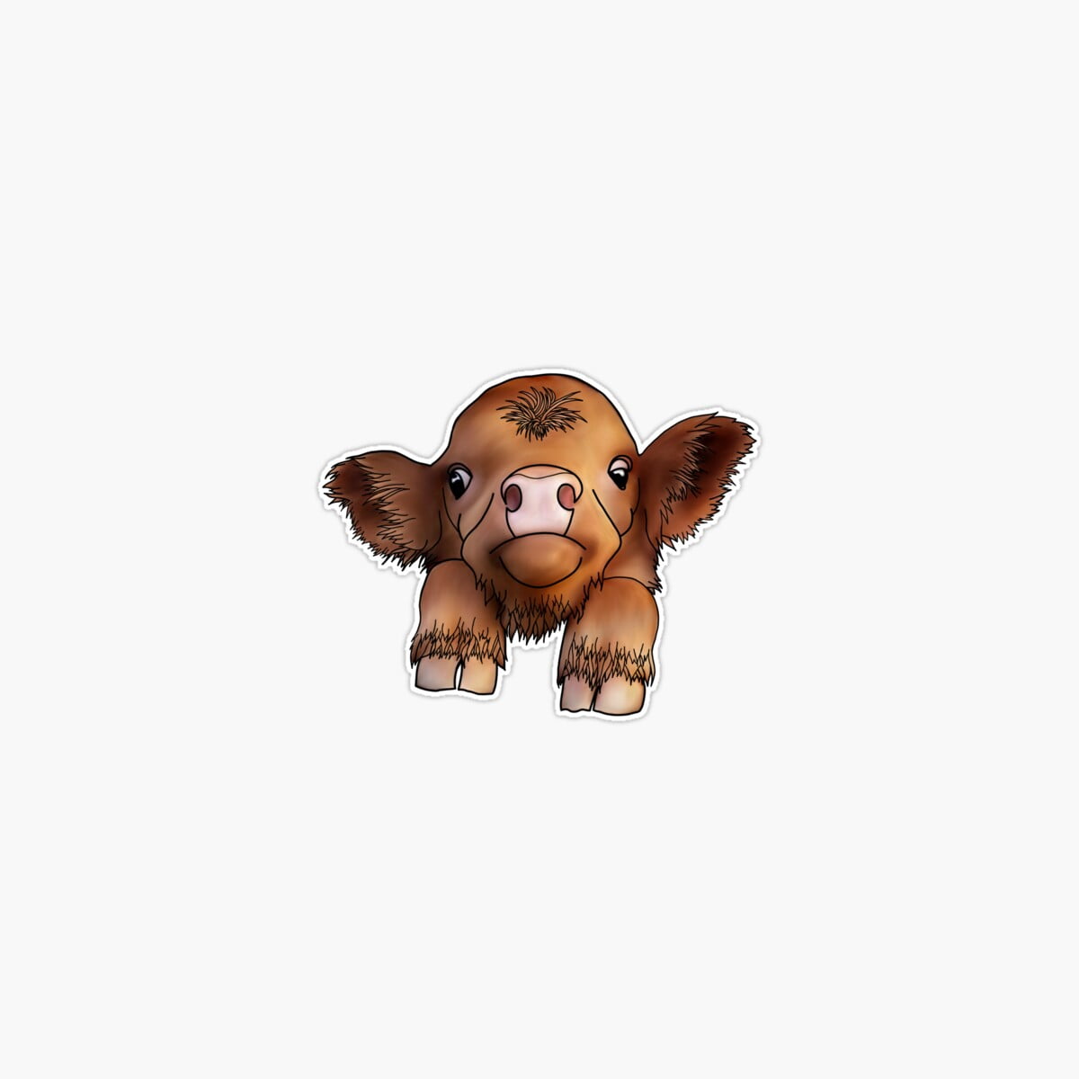 Onim Baby Highland Cow Sticker, Phone Decal Water Bottle Stickers Car ...