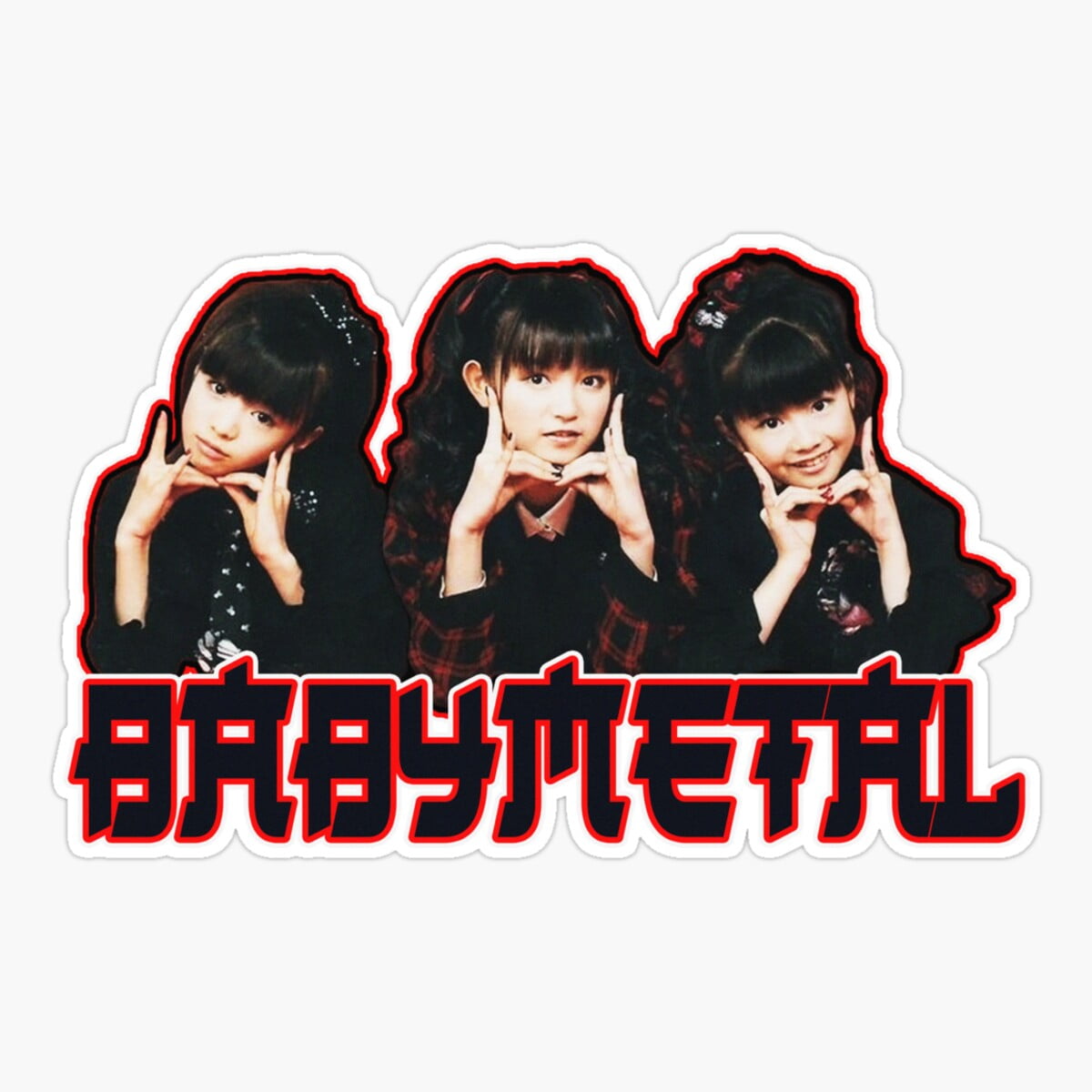 Onim Babymetal, Original Line Up, Unique Fan Art Sticker, Phone Decal ...