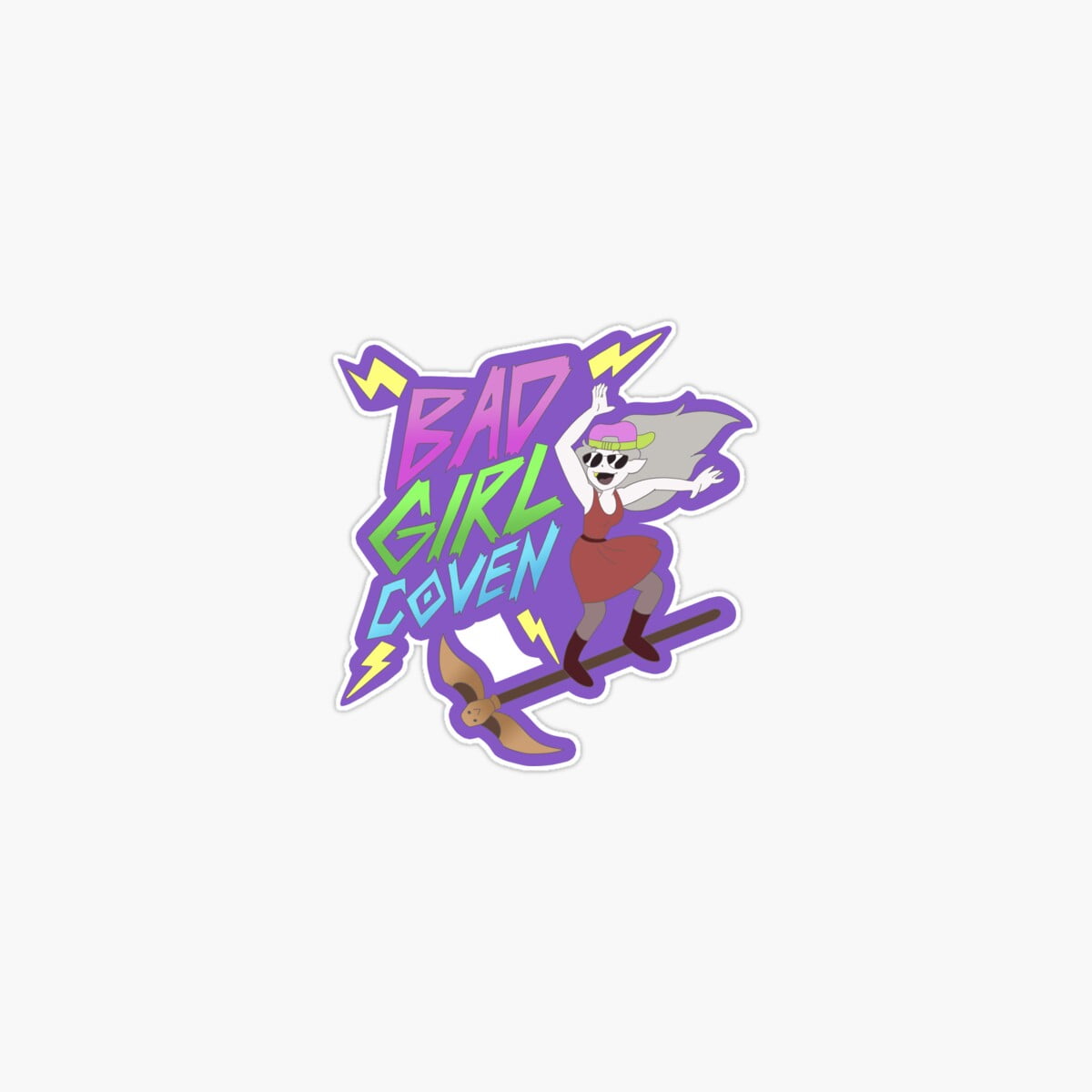 Onim Bad Girl Coven (Purple) Sticker, Phone Decal Water Bottle Stickers ...