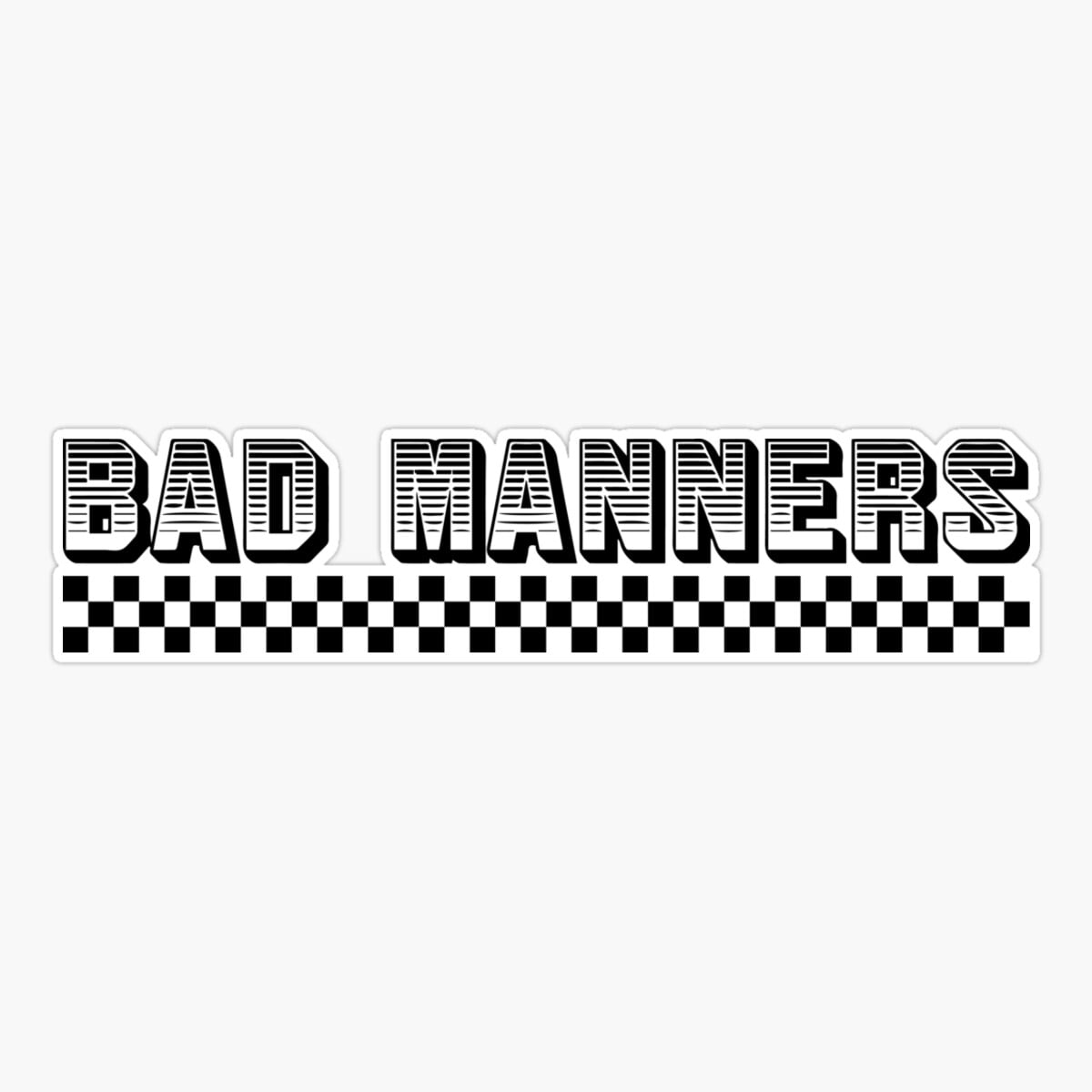 Onim Bad Manners Design Sticker, Phone Decal Water Bottle Stickers Car ...