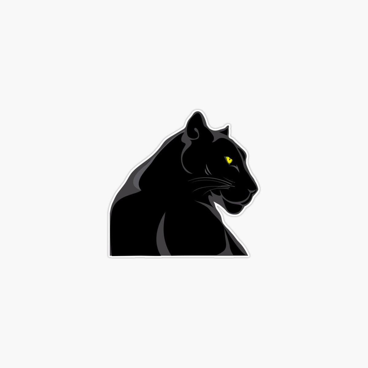 Onim Bagheera - The Black Panther Sticker, Phone Decal Water Bottle ...