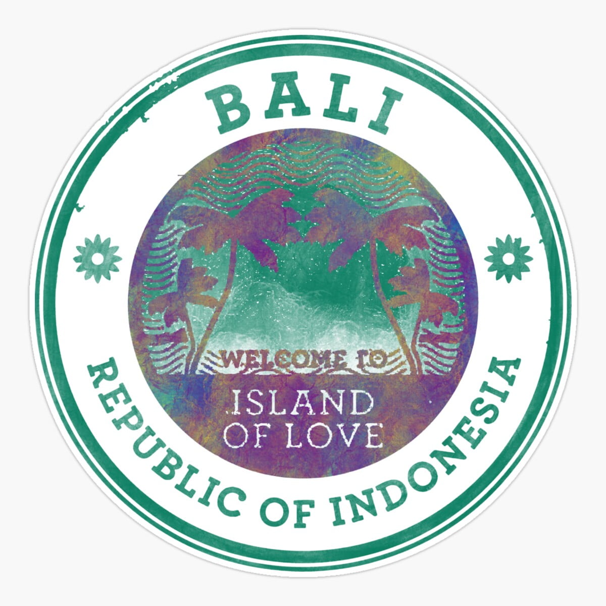 Onim Bali, Island Of Love Sticker, Phone Decal Water Bottle Stickers ...