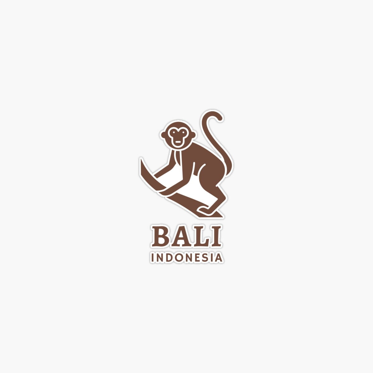 Onim Bali Monkey Forest Indonesia Sticker, Phone Decal Water Bottle ...