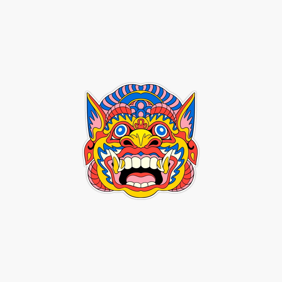 Onim Balinese Barong Sticker - Walmart.com