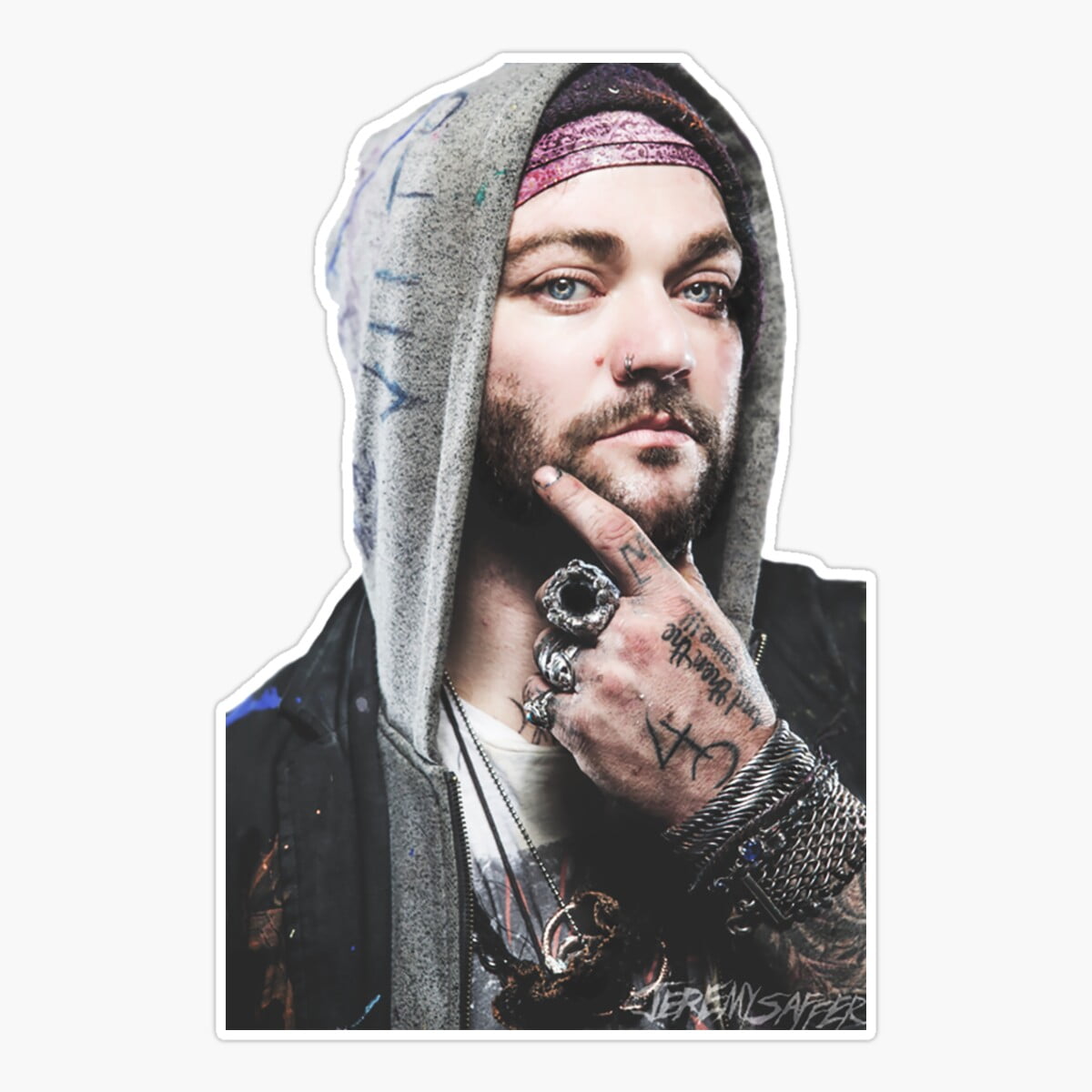 Onim Bam Margera Sticker, Phone Decal Water Bottle Stickers Car Decals ...