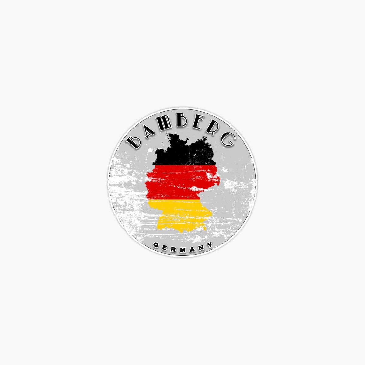 Onim Bamberg Germany Flag Worn Sticker, Phone Decal Water Bottle Stickers Car Decals, Funny ...
