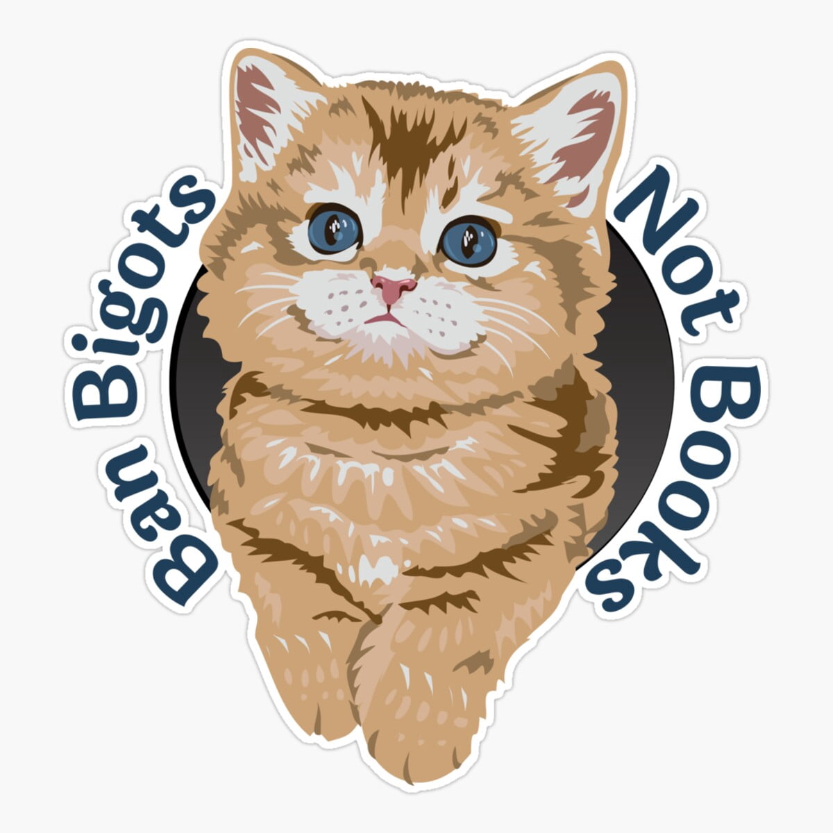 Onim Ban Bigots Not Books (Cottagecore Edition) Sticker, Phone Decal ...