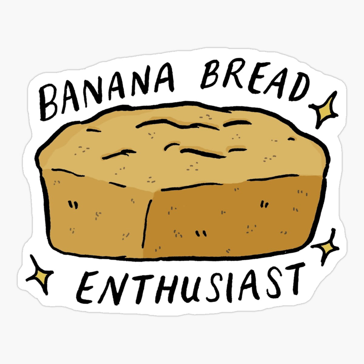 Onim Banana Bread Enthusiast Sticker, Phone Decal Water Bottle Stickers Car Decals, Funny ...