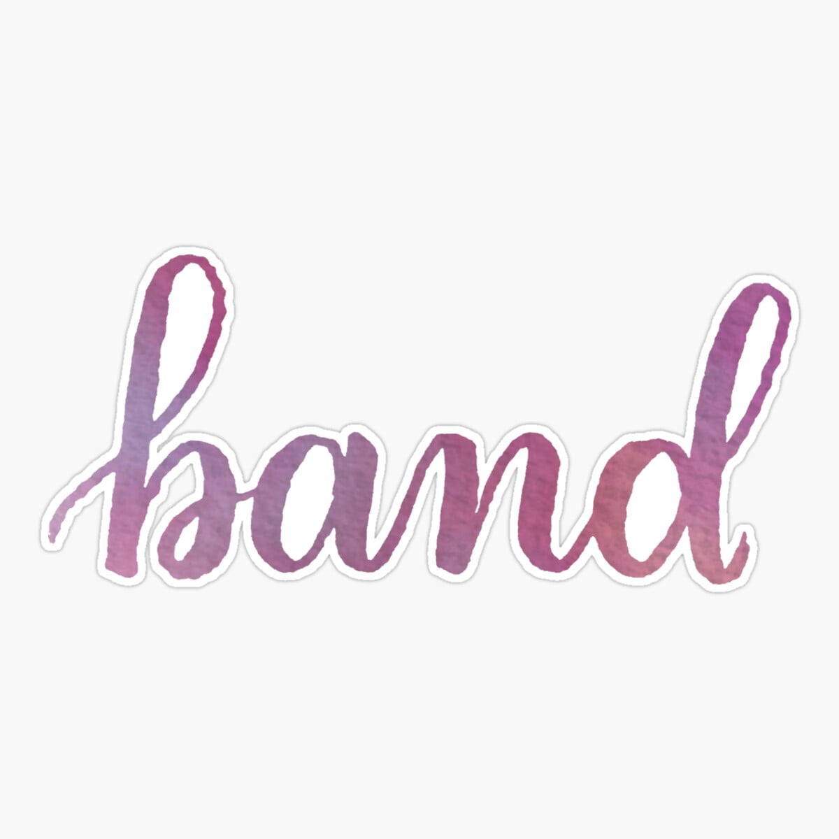 Onim Band Watercolor Calligraphy Label Sticker, Phone Decal Water ...