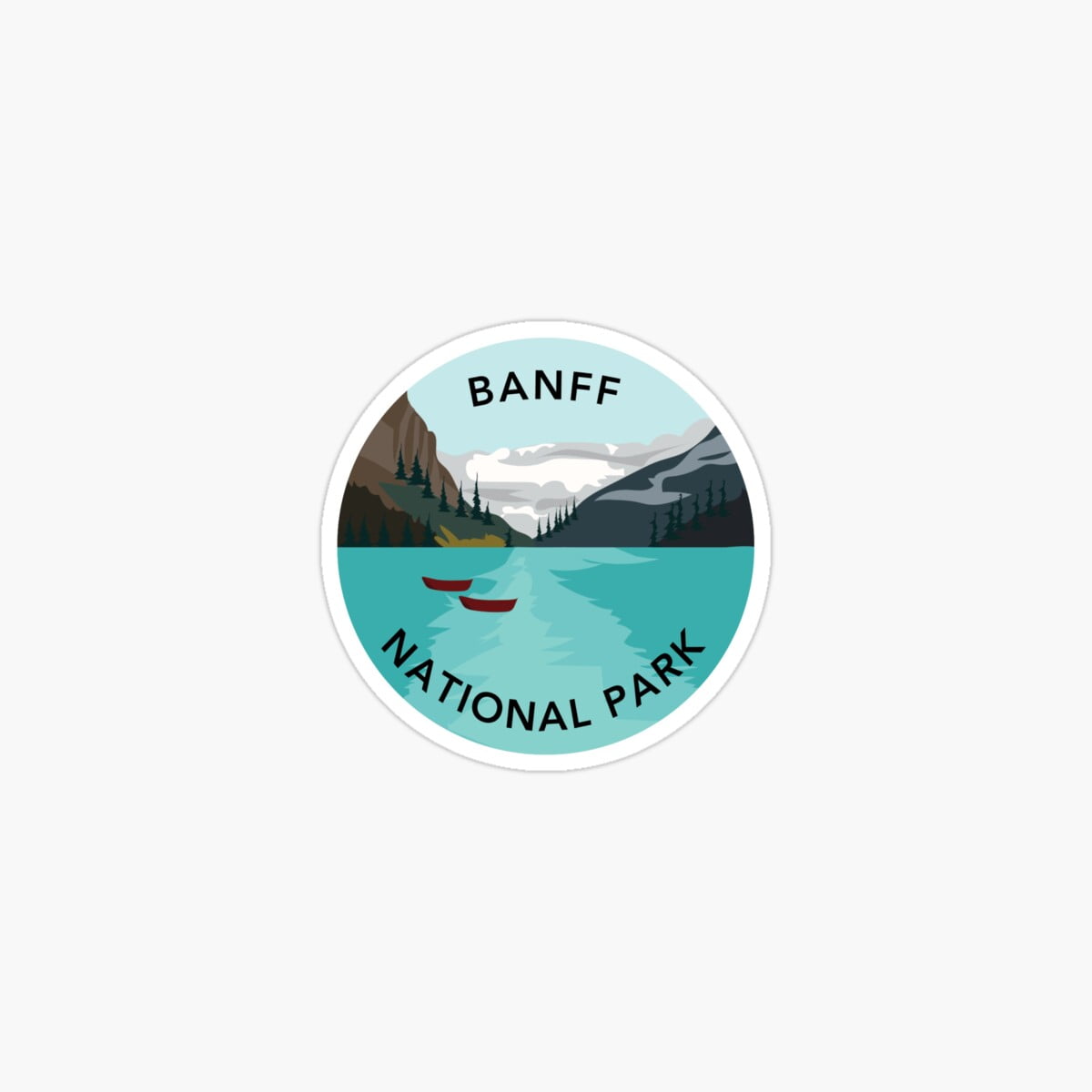 Onim Banff National Park Sticker, Phone Decal Water Bottle Stickers Car ...
