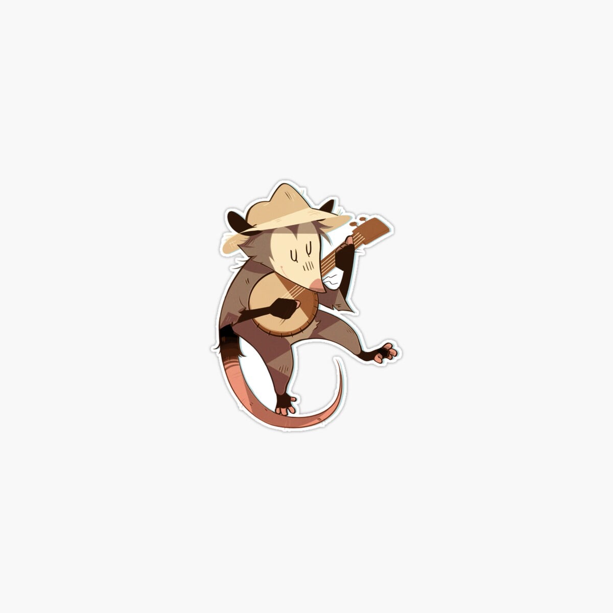 Onim Banjo-Possum Sticker, Phone Decal Water Bottle Stickers Car Decals ...