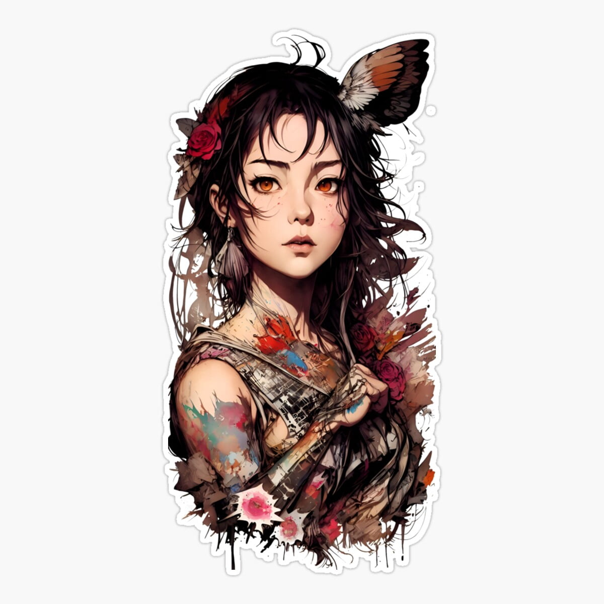 Onim Banksy Art By Kim Jung Gi Sticker, Phone Decal Water Bottle Stickers Car Decals, Funny ...