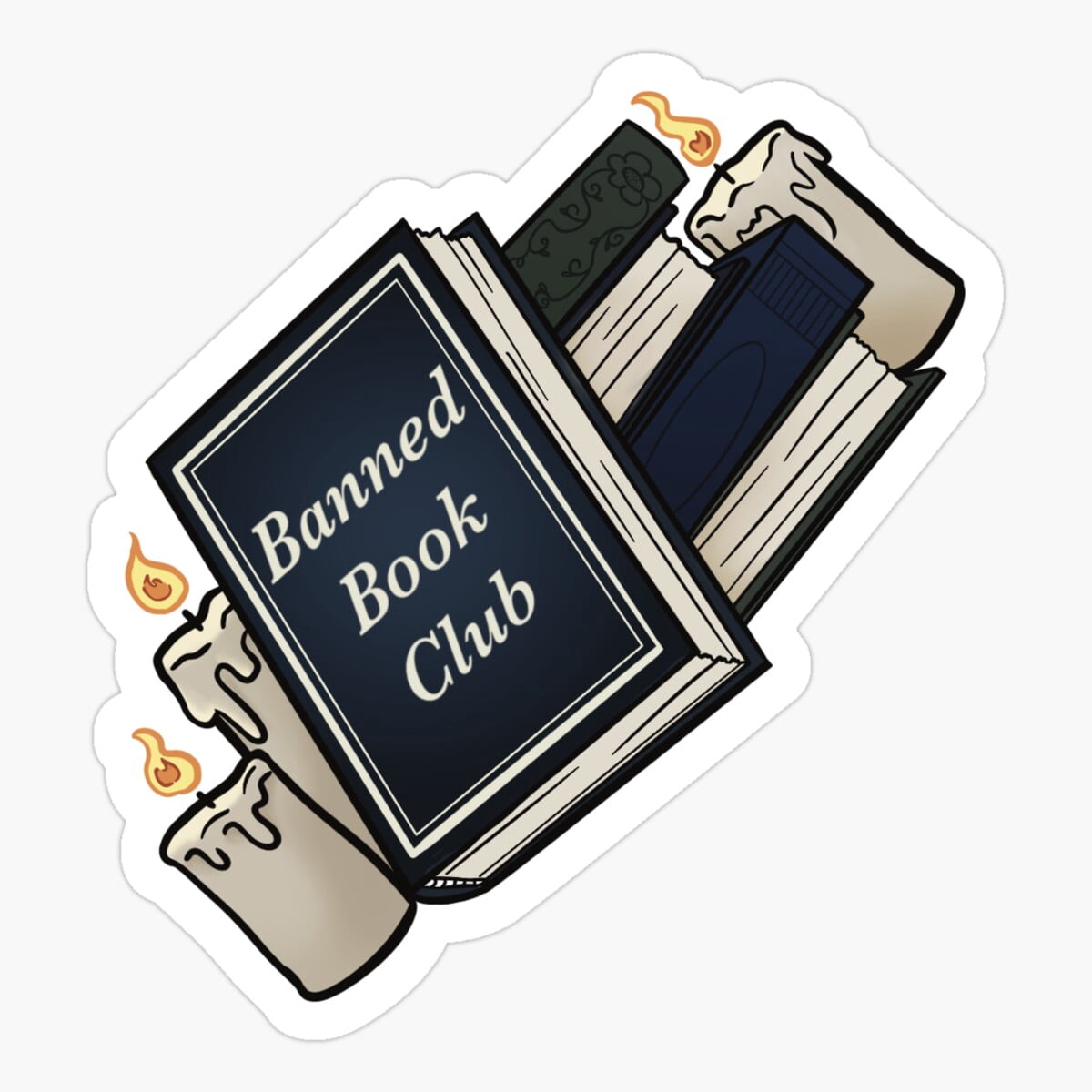 Onim Banned Book Club Sticker, Phone Decal Water Bottle Stickers Car ...