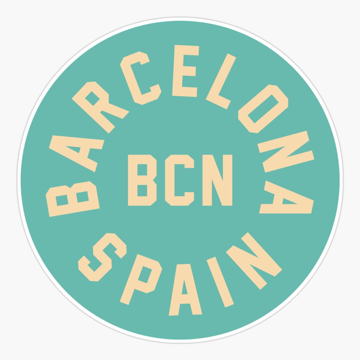 Onim Barcelona - Spain Sticker, Phone Decal Water Bottle Stickers Car ...