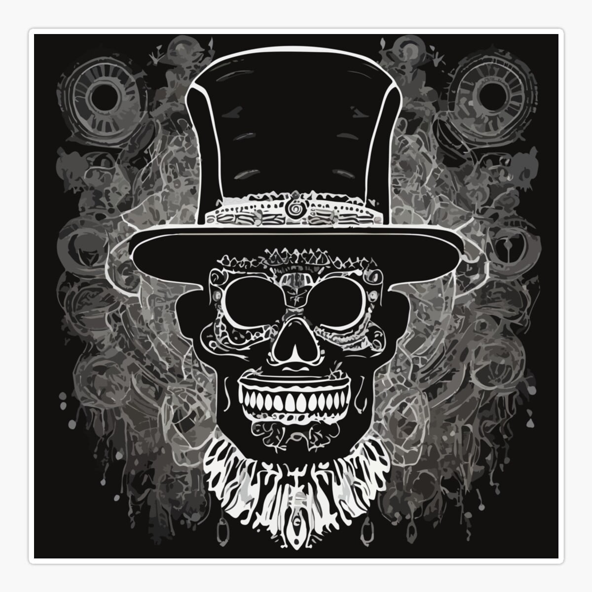 Onim Baron Samedi Voodoo Priest Sticker, Phone Decal Water Bottle ...