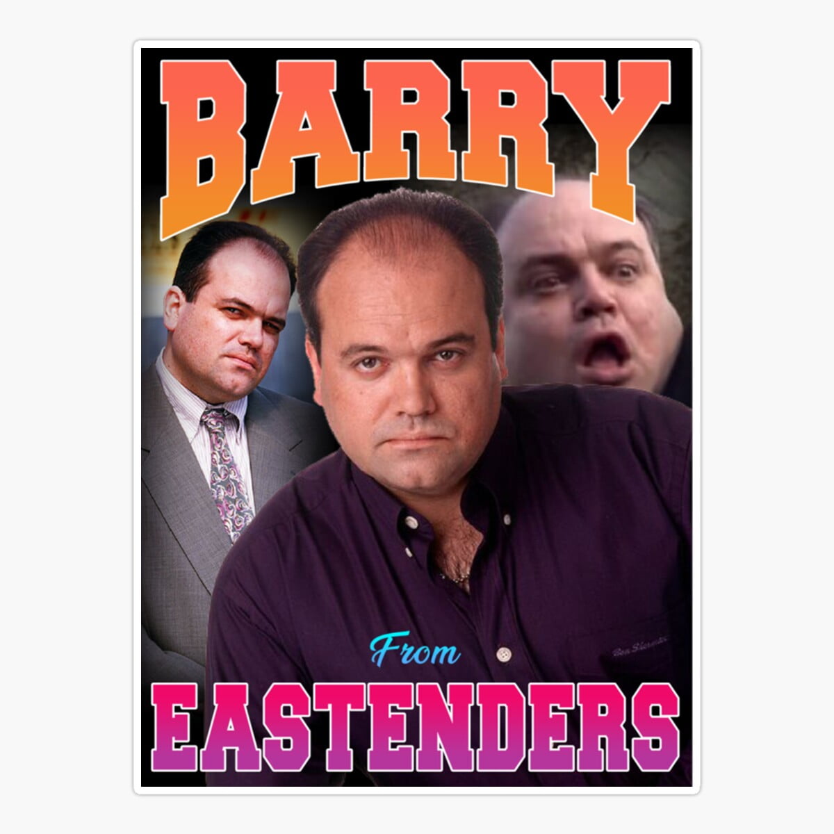 Onim Barry From Eastenders Sticker, Phone Decal Water Bottle Stickers ...