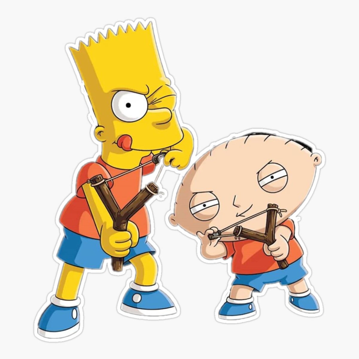 Onim Bart & Stewie Sticker, Phone Decal Water Bottle Stickers Car ...