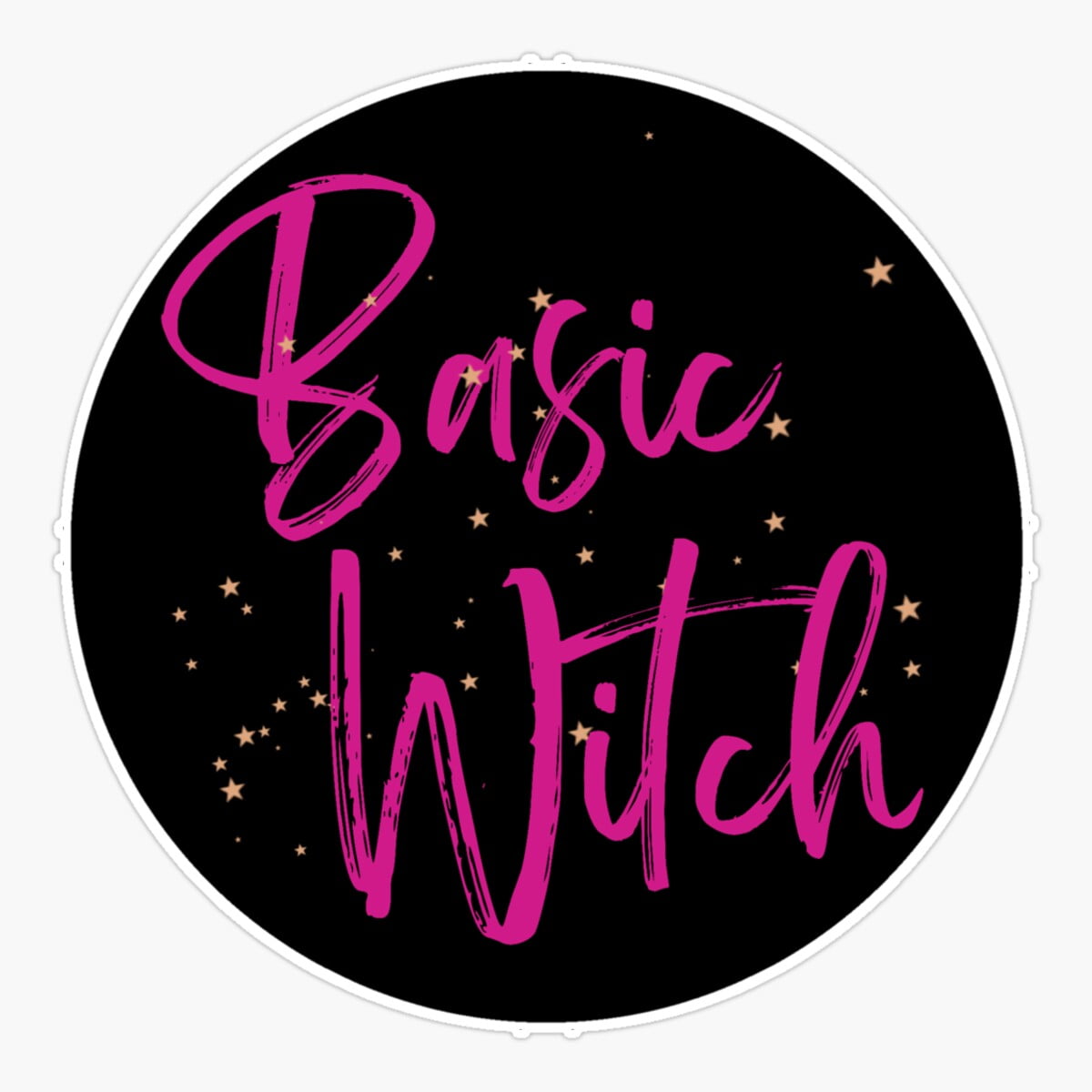 Onim Basic Witch - Sparkle Design Sticker, Phone Decal Water Bottle ...