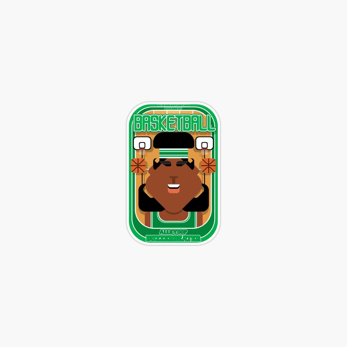 Onim Basketball Green - Alleyoop Buzzerbeater - Aretha Version Sticker ...