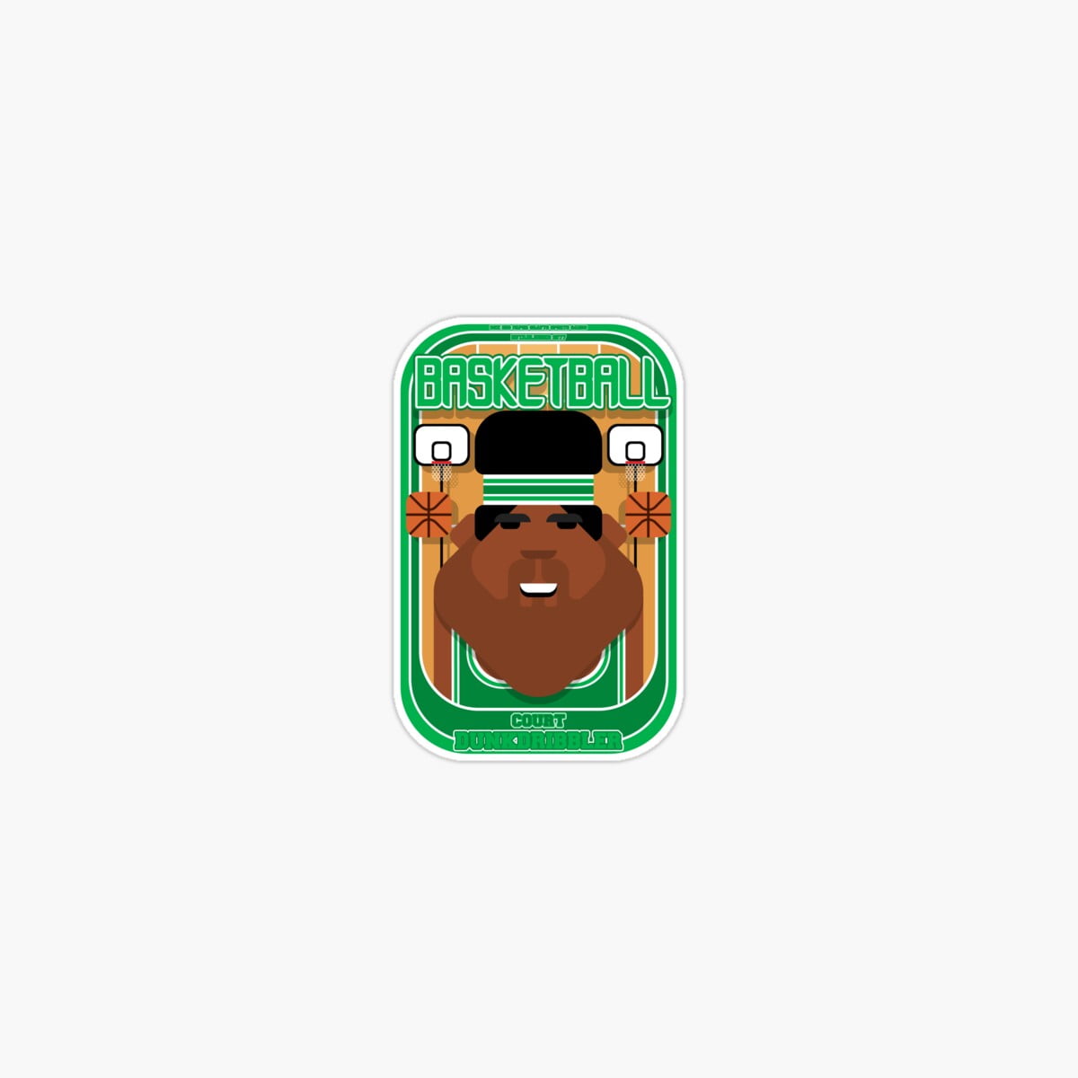 Onim Basketball Green - Court Dunkdribbler - Hayes Version Sticker ...