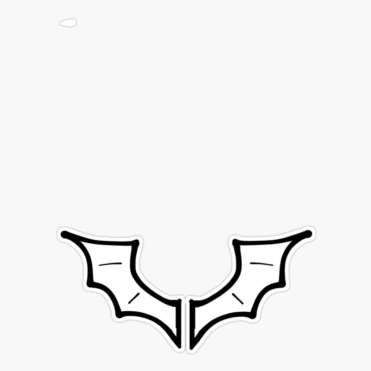 Onim Bat Wings Duki Face Tattoo Sticker, Phone Decal Water Bottle ...
