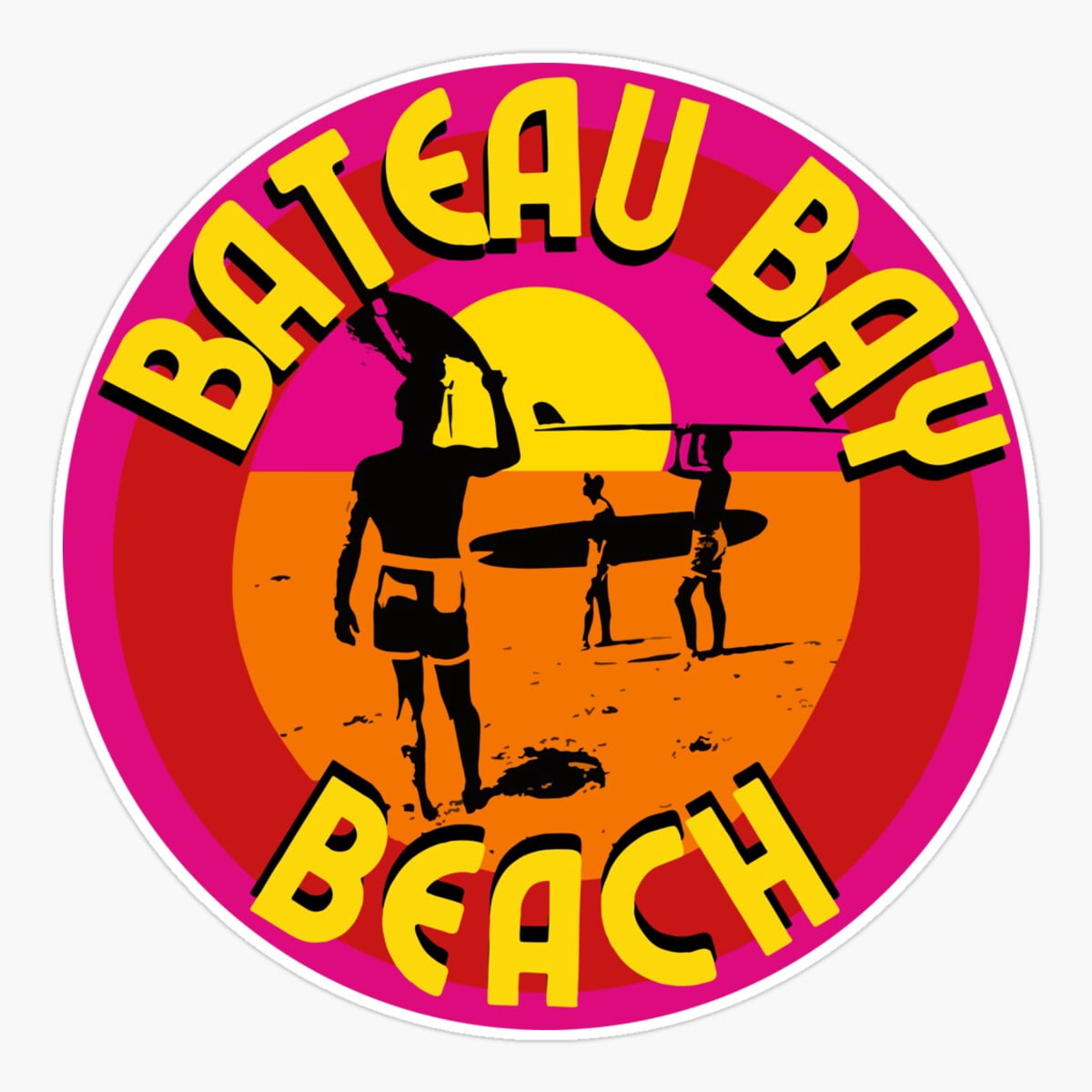 Onim Bateau Bay Beach Sticker, Phone Decal Water Bottle Stickers Car ...