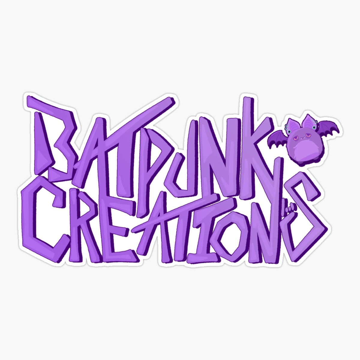 Onim Batpunk Creations Logo Sticker, Phone Decal Water Bottle Stickers ...