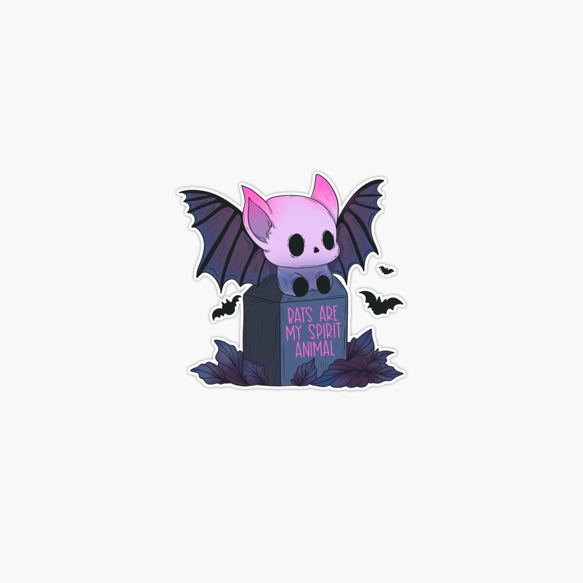 Onim Bats Are My Spirit Animal Sticker, Phone Decal Water Bottle ...