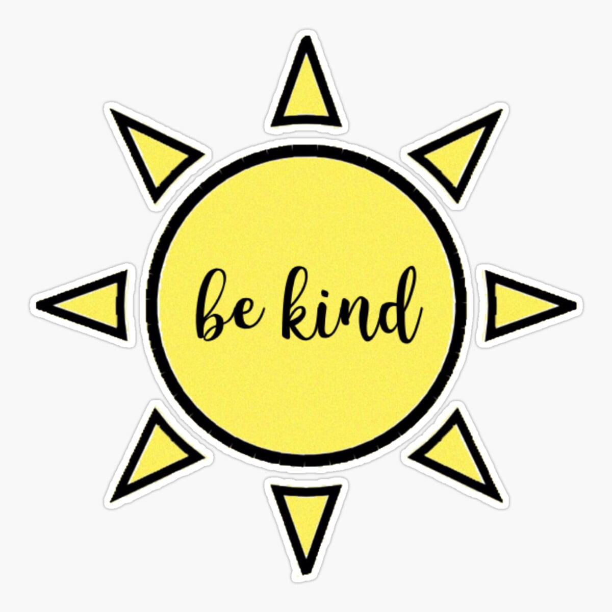 Onim Be Kind Sun Sticker, Phone Decal Water Bottle Stickers Car Decals ...