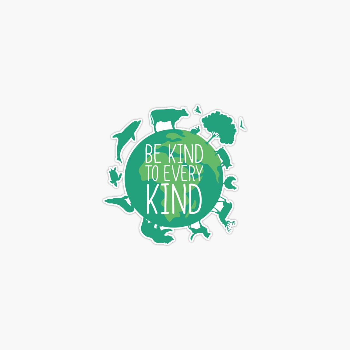 Onim Be Kind To Every Kind, Be Kind To Animals Sticker, Phone Decal ...