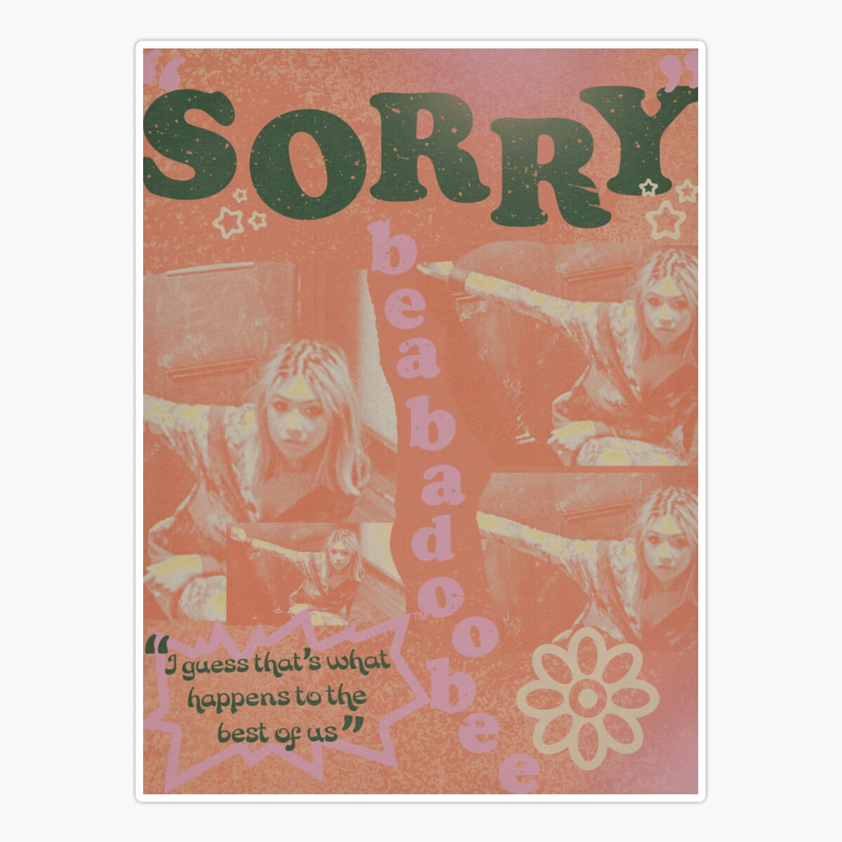 Onim Beabadoobee "Sorry" Sticker, Phone Decal Water Bottle Stickers Car ...