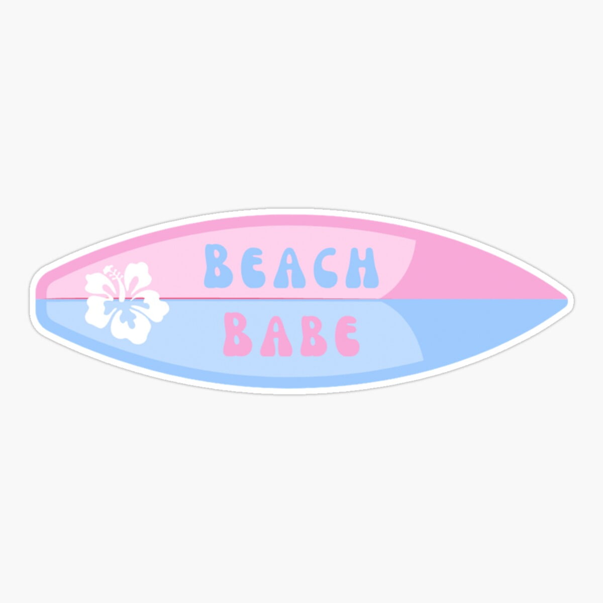 Onim Beach Babe Surf Board Coconut Girl Aesthetic Sticker, Phone Decal ...