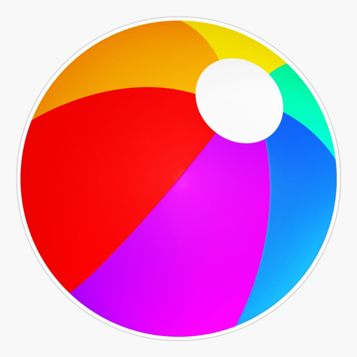 Onim Beach Ball Sticker, Phone Decal Water Bottle Stickers Car Decals ...