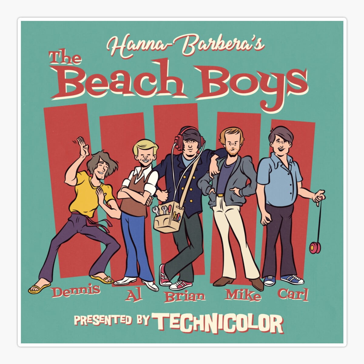 Onim Beach Barbera Sticker, Phone Decal Water Bottle Stickers Car ...