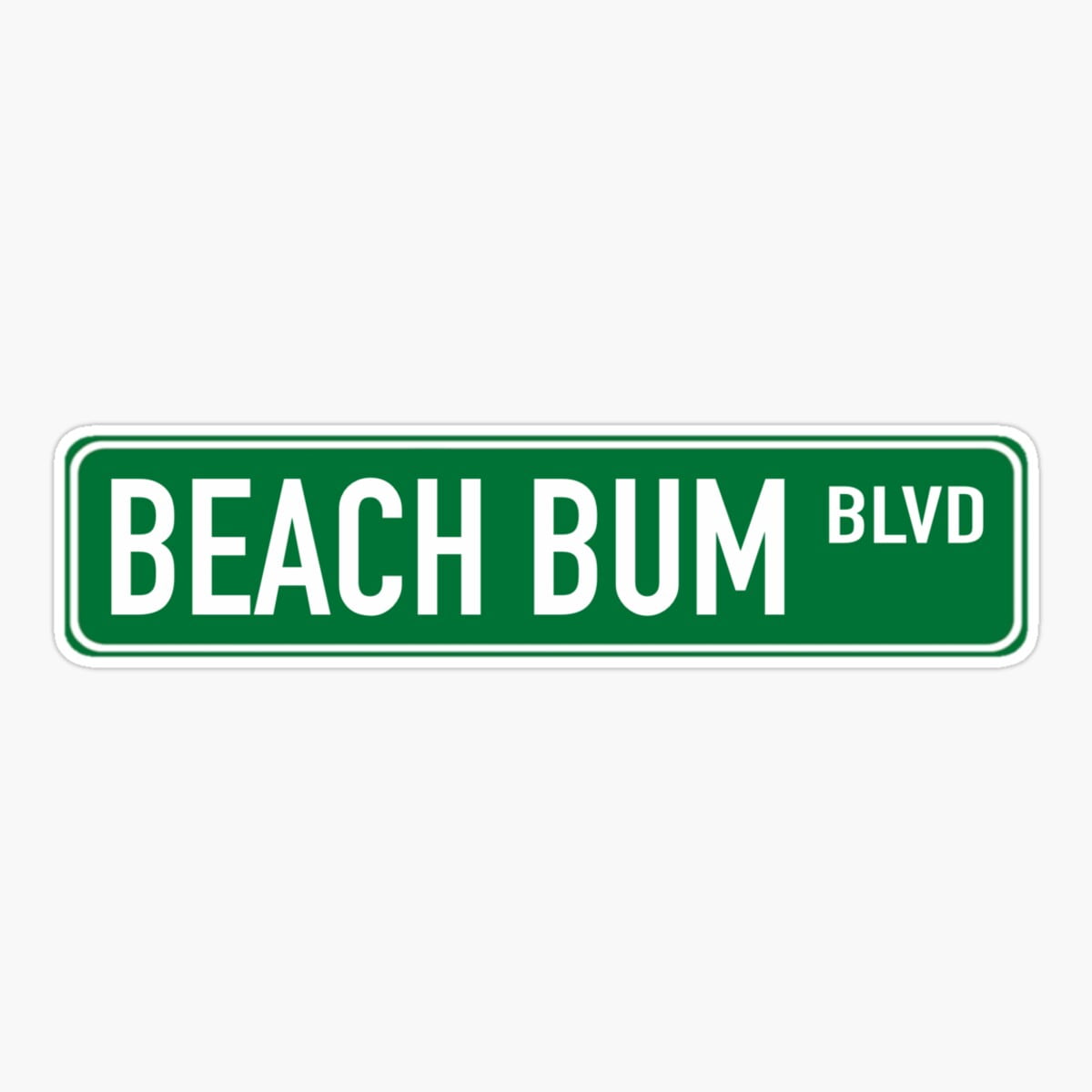 Onim Beach Bum Blvd Sticker, Phone Decal Water Bottle Stickers Car ...