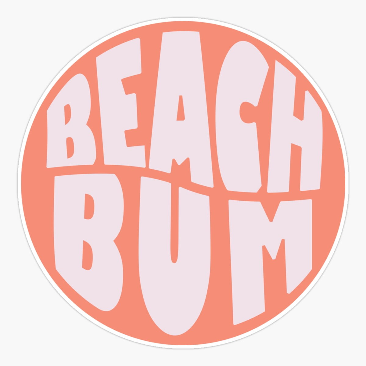 Onim Beach Bum Sticker, Phone Decal Water Bottle Stickers Car Decals ...