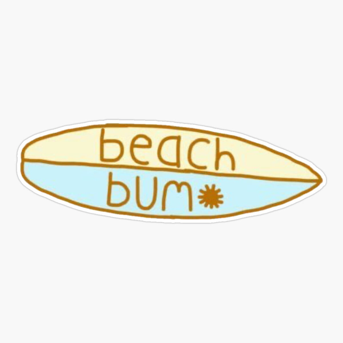 Onim Beach Bum Sticker, Phone Decal Water Bottle Stickers Car Decals ...