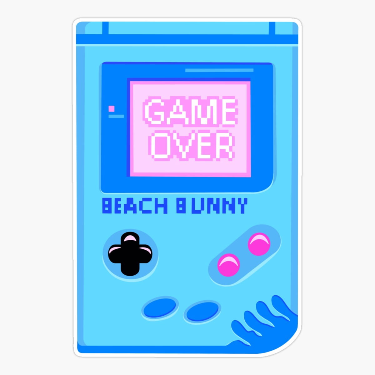 Onim Beach Bunny Nice Guys Doodle Sticker Sticker, Phone Decal Water ...
