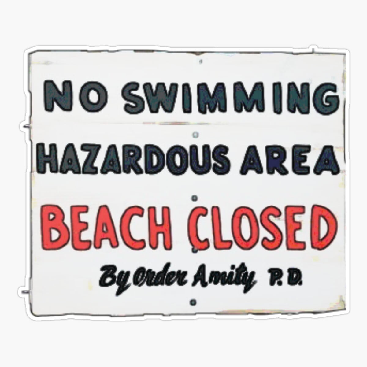 Onim Beach Closed Sticker, Phone Decal Water Bottle Stickers Car Decals ...