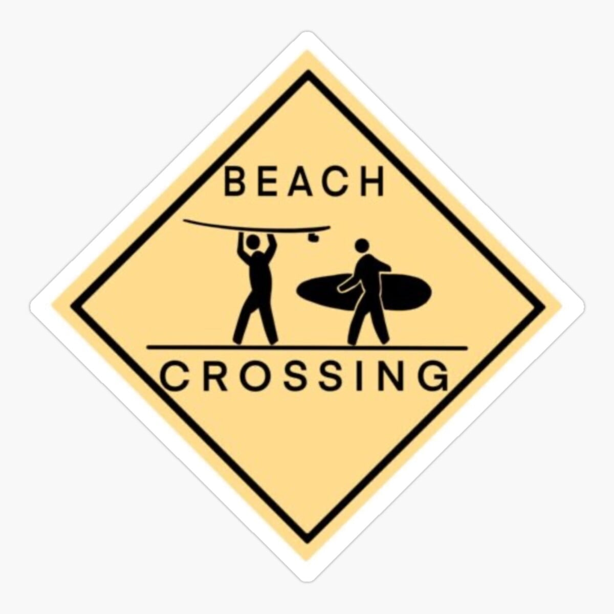 Onim Beach Crossing Sticker, Phone Decal Water Bottle Stickers Car ...