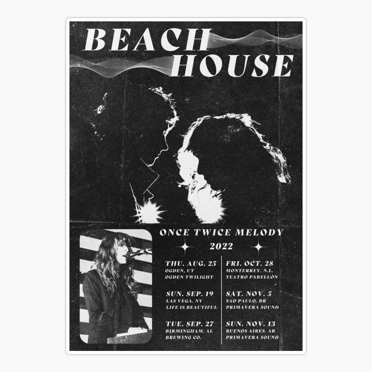 Onim Beach House Design Concert Poster Sticker, Phone Decal Water ...