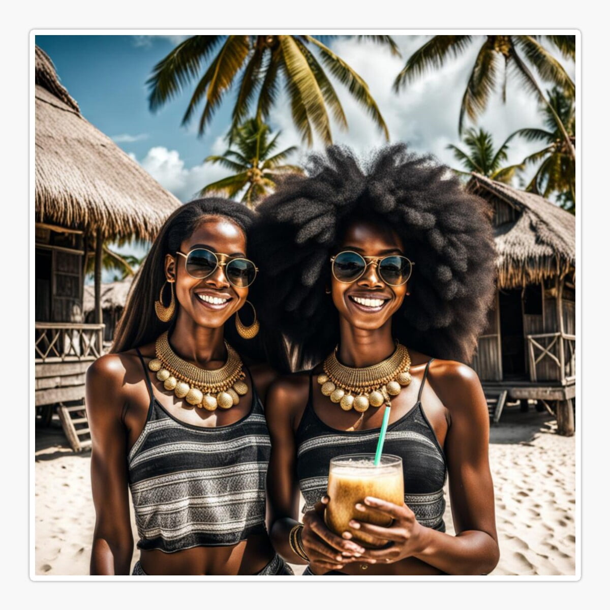 Onim Beach Party 7 Sticker, Phone Decal Water Bottle Stickers Car ...