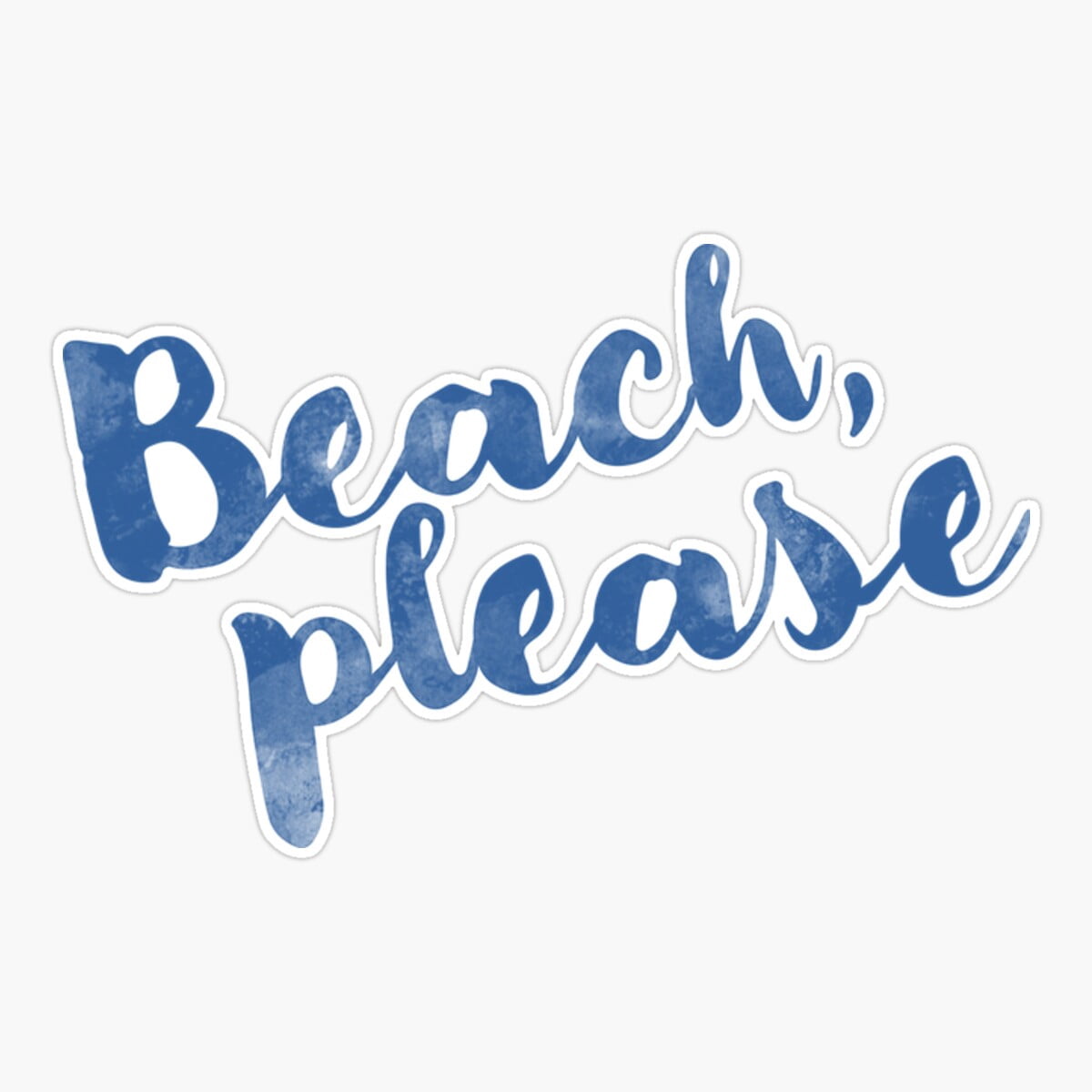 Onim Beach Please Hand Lettering Sticker, Phone Decal Water Bottle ...