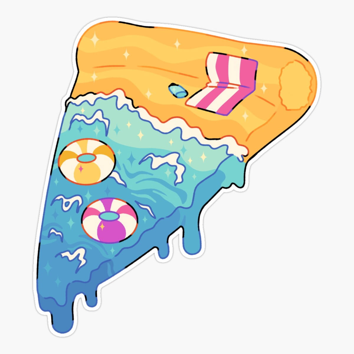 Onim Beach Please Sticker, Phone Decal Water Bottle Stickers Car Decals ...