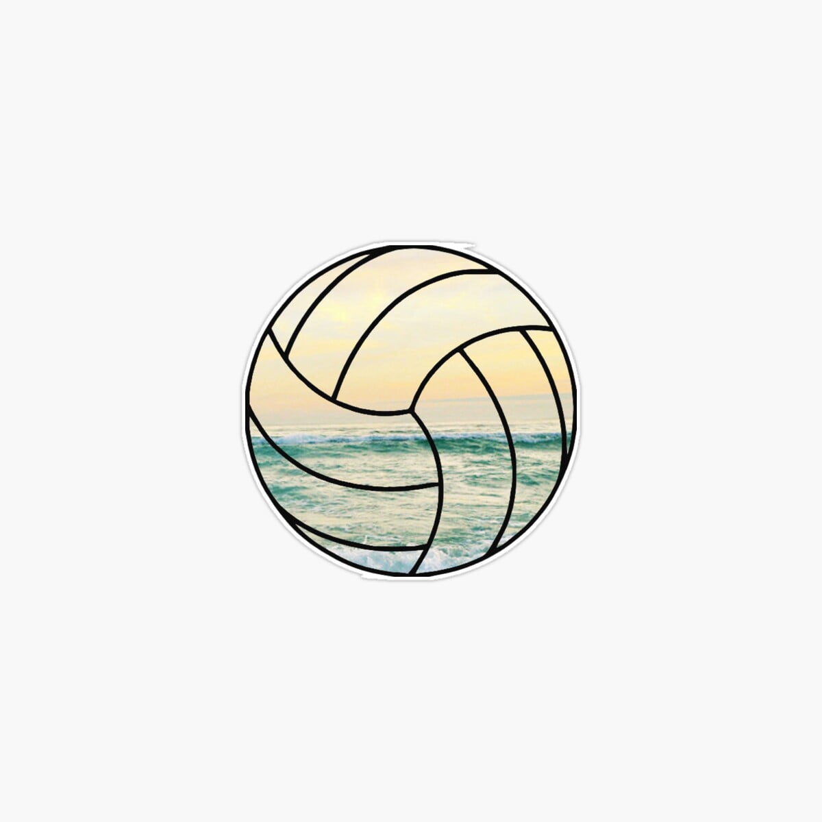 Onim Beach Volleyball Sticker, Phone Decal Water Bottle Stickers Car ...